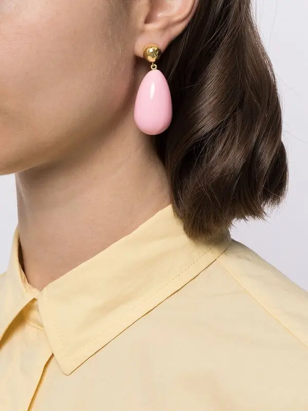 ESHVI Teardrop Hanging Earrings - Pink