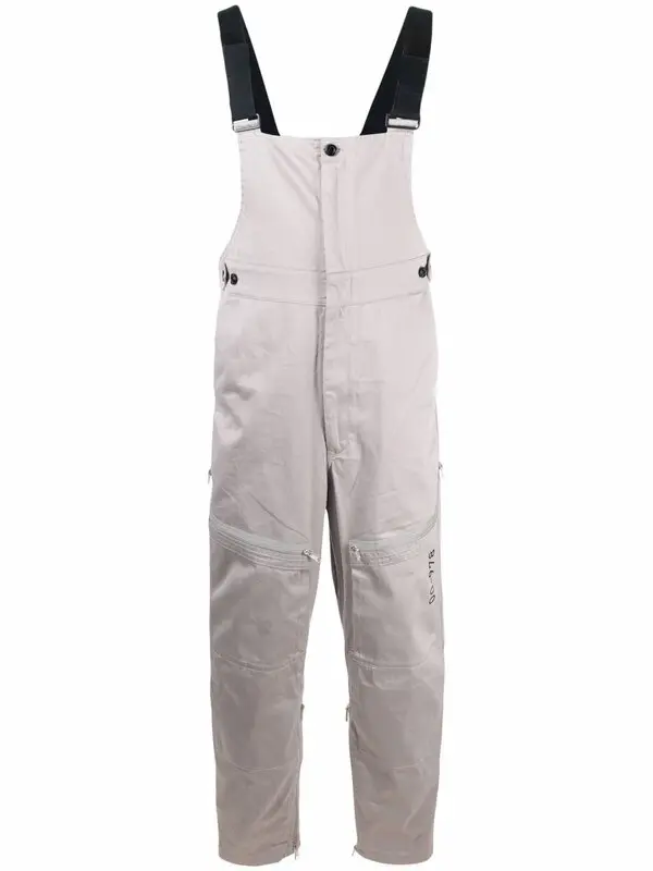 DIESEL® Patch Pocket Cotton Jumpsuit - Grey