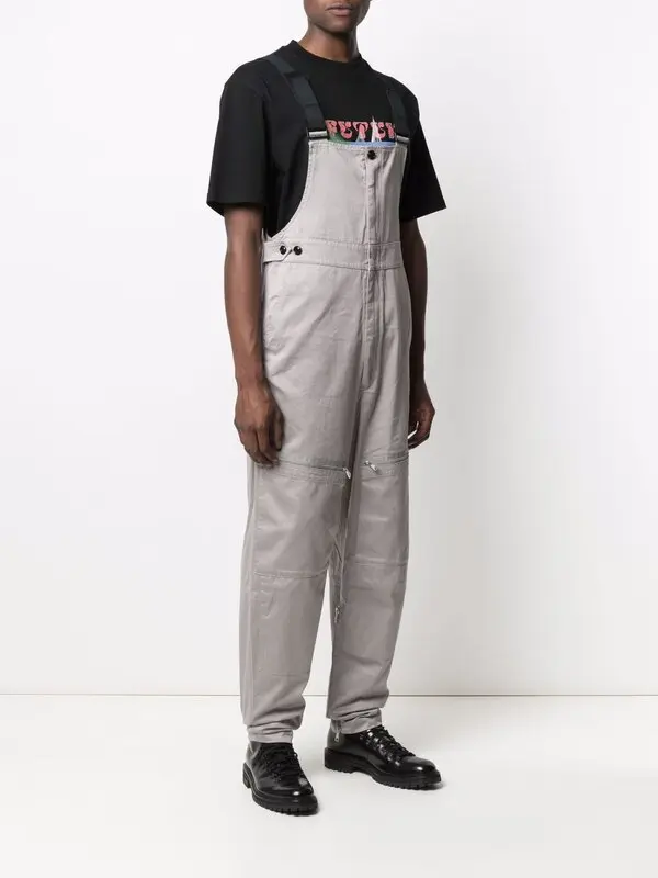 DIESEL® Patch Pocket Cotton Jumpsuit - Grey