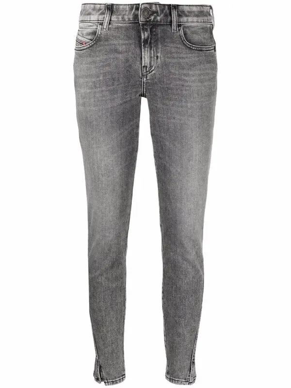 DIESEL® High-rise D-jevel Slim Jeans - Grey