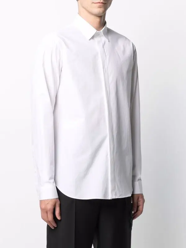 Valentino Garavani Concealed Front Button Placket Shirt