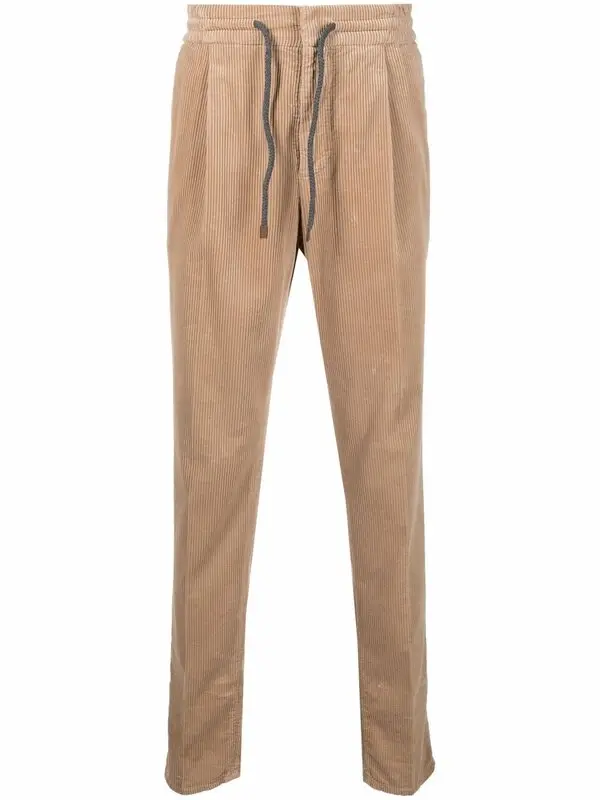 Brunello Cucinelli Pleated Drop-crotch Corduroy Trousers