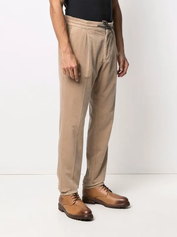 Brunello Cucinelli Pleated Drop-crotch Corduroy Trousers