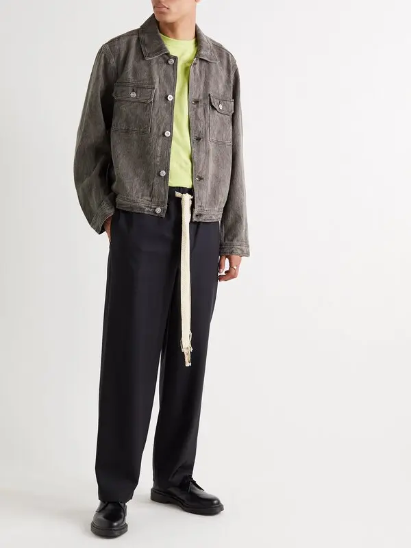 Our Legacy Washed Linen-denim Trucker Jacket - Gray | Editorialist