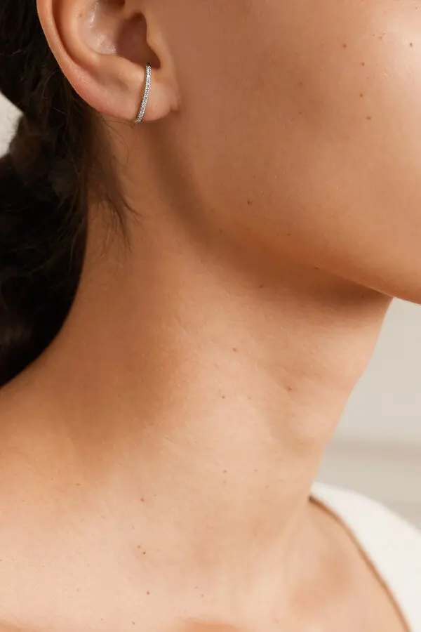 STONE AND STRAND Suspender 10-karat Diamond Earring