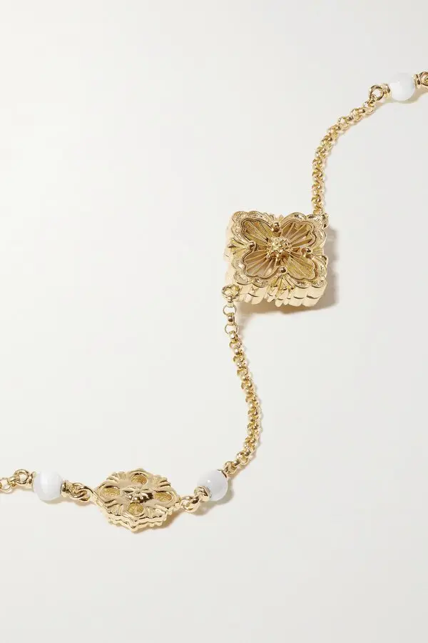 Buccellati Opera Tulle 18-karat Mother-of-pearl Charm Bracelet