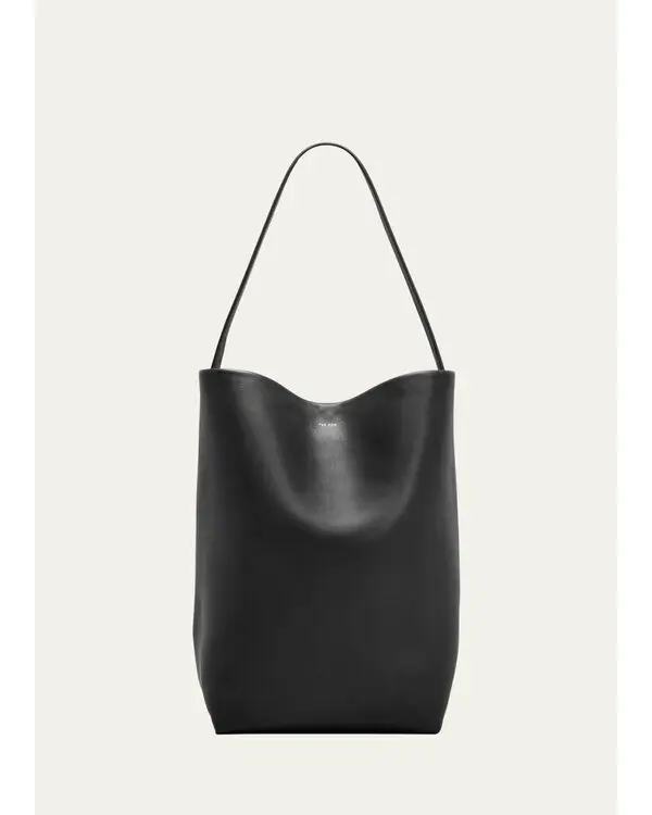 THE ROW Park North-south Leather Tote Bag - Black