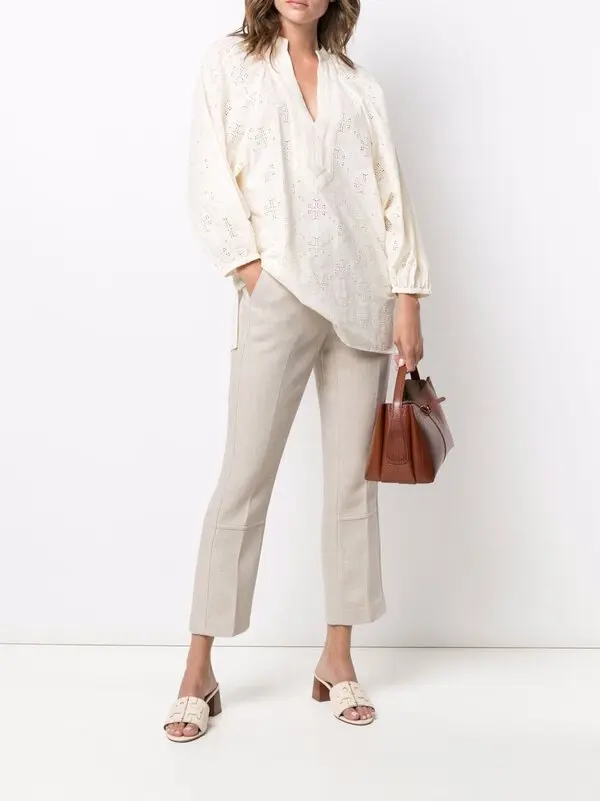 Tory Burch Button-cuff Trousers