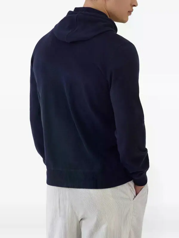 Brunello Cucinelli Cashmere Zip Hoodie - Blue