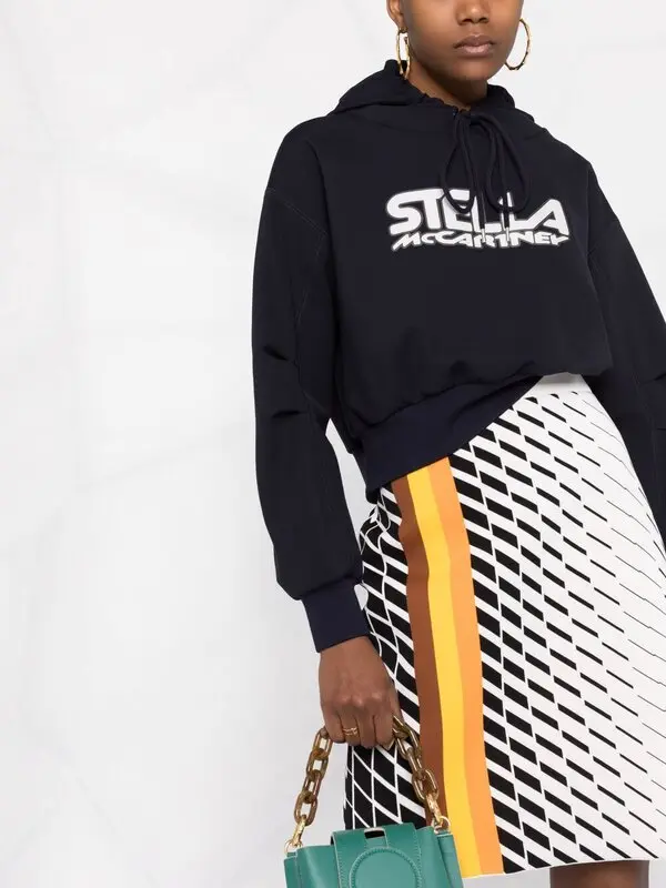 Stella McCartney Logo-print Scuba Hoodie - Blue