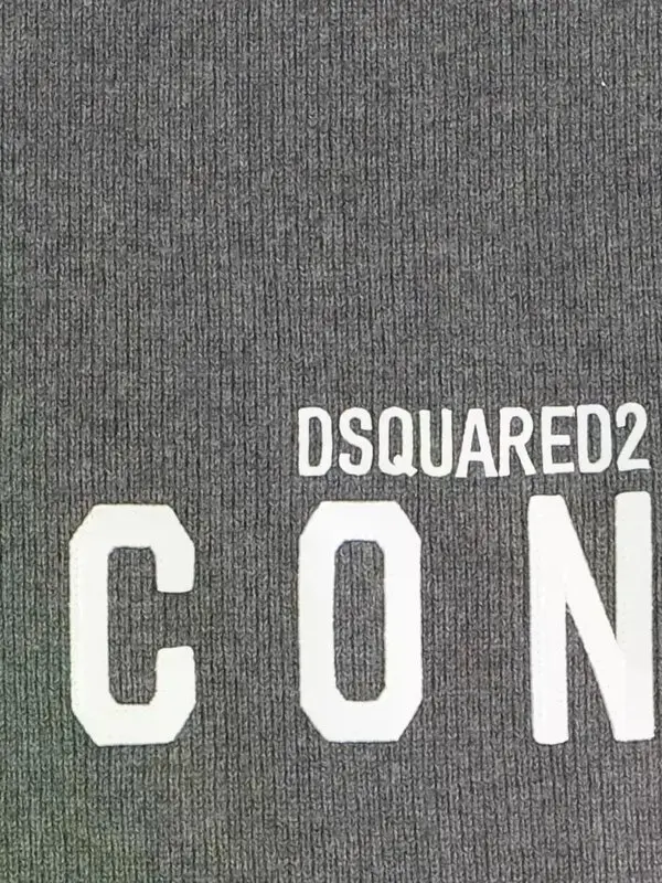 Dsquared2 Embroidered-logo Ribbed-knit Scarf