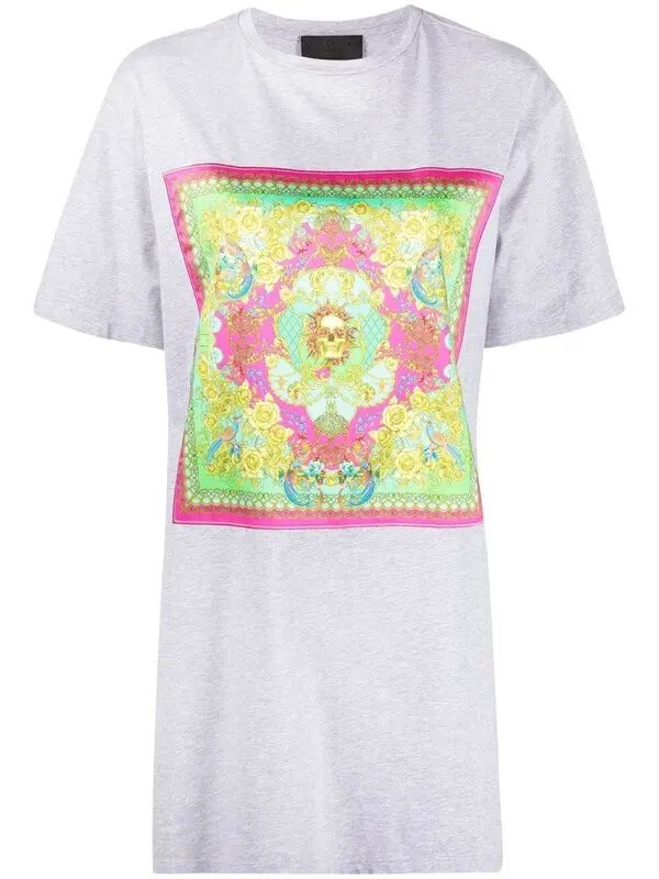Philipp Plein Baroque Print T-shirt Dress