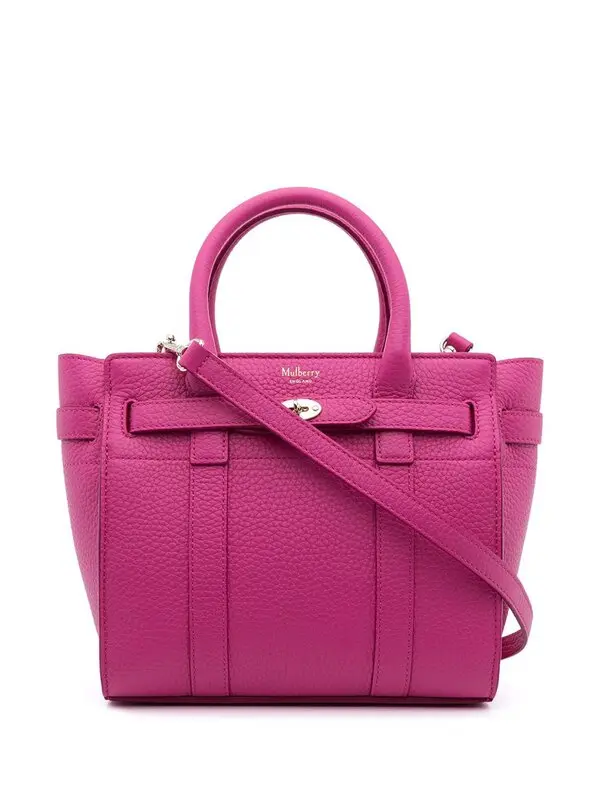 Mulberry Mini Zipped Bayswater Grained Bag