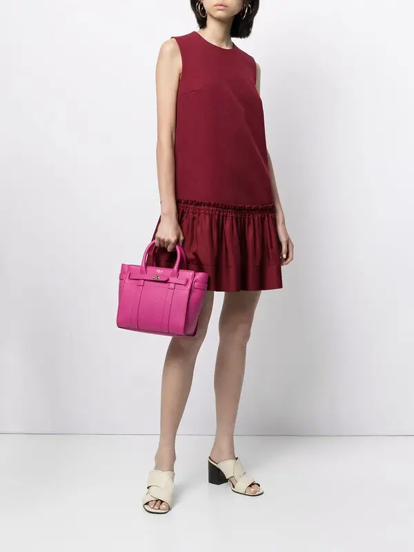 Mulberry Mini Zipped Bayswater Grained Bag
