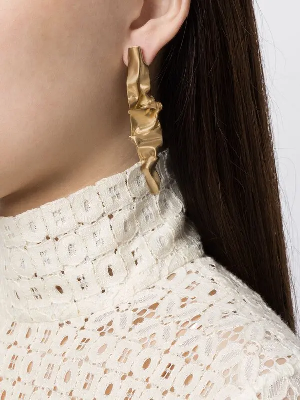 Completedworks Crumple Asymmetric Drop Earrings