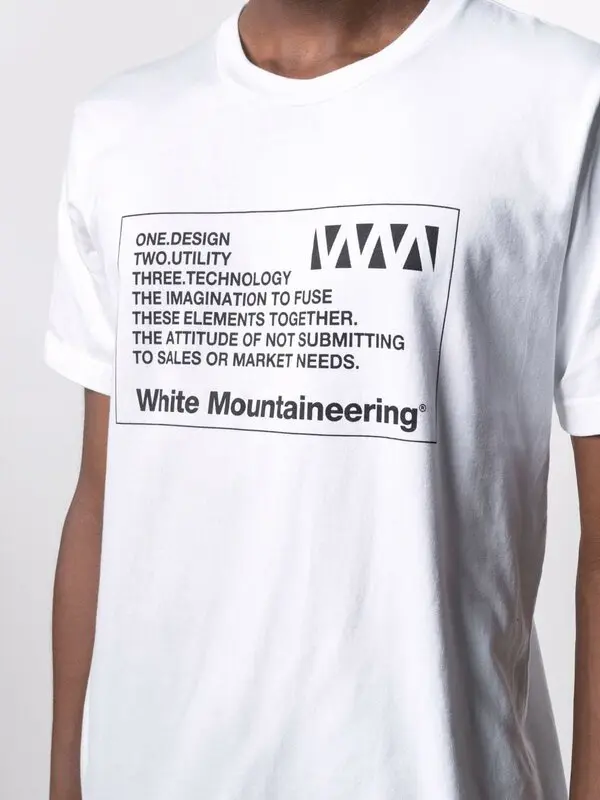 WHITE MOUNTAINEERING Graphic-print Cotton T-shirt