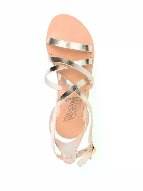 ANCIENT GREEK SANDALS Metallic Leather Sandals - Gold