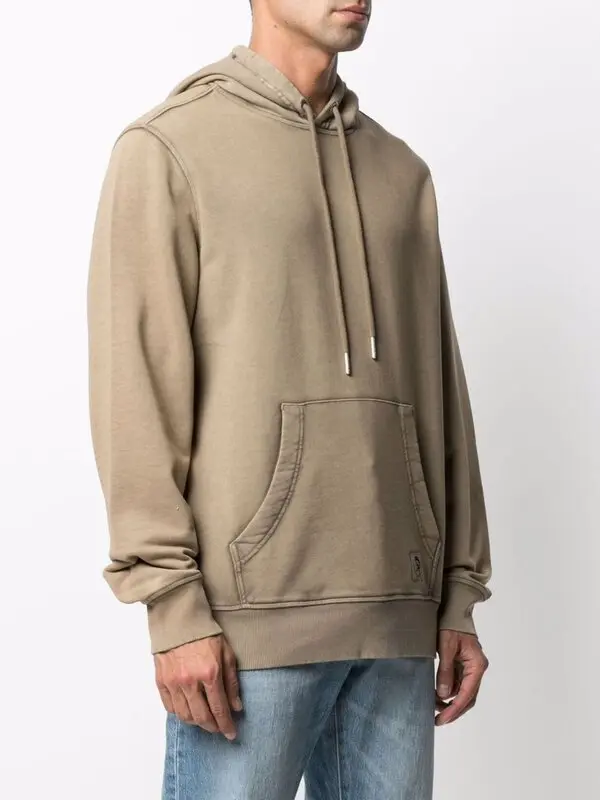 DIESEL® Logo Patch Garment-dyed Hoodie