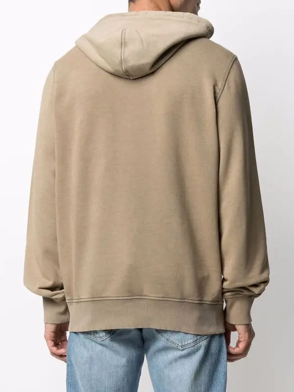 DIESEL® Logo Patch Garment-dyed Hoodie