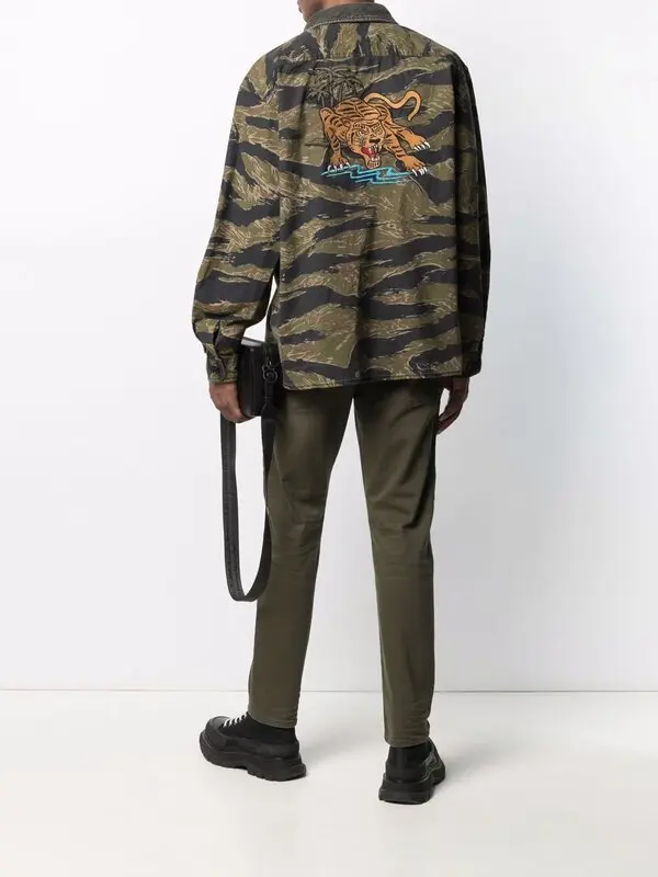 DIESEL® Camouflage Embroidered-patch Shirt