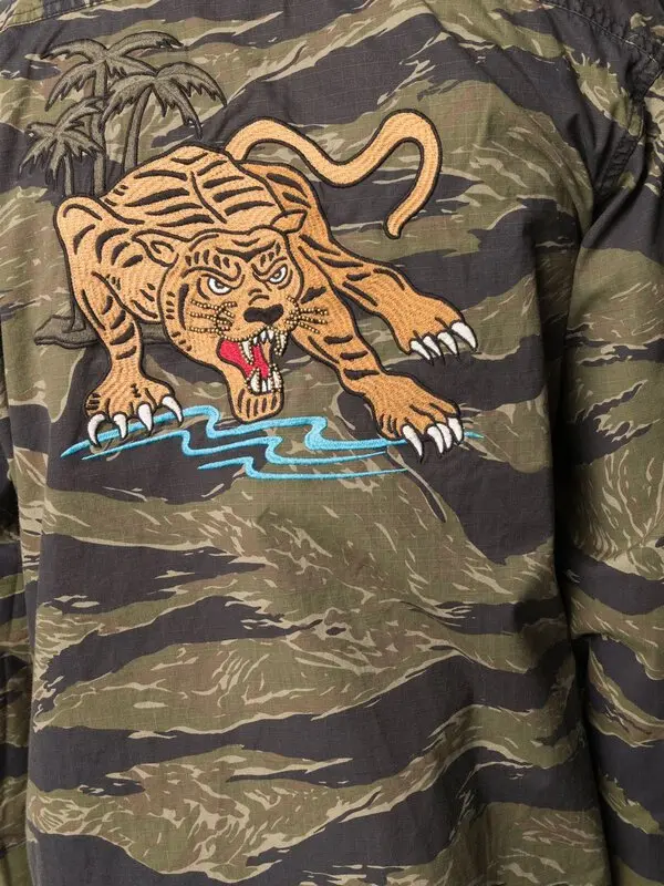 DIESEL® Camouflage Embroidered-patch Shirt