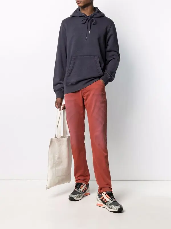 DIESEL® Logo-patch Garment-dyed Hoodie
