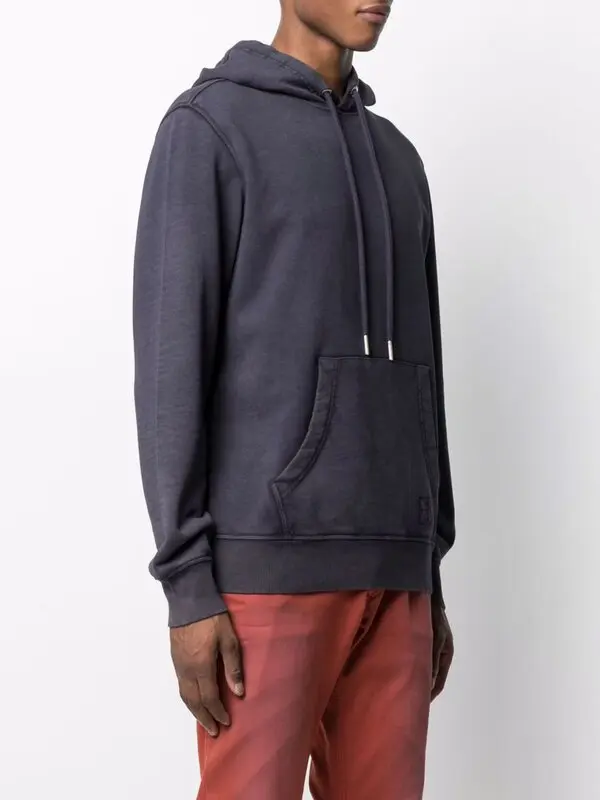 DIESEL® Logo-patch Garment-dyed Hoodie