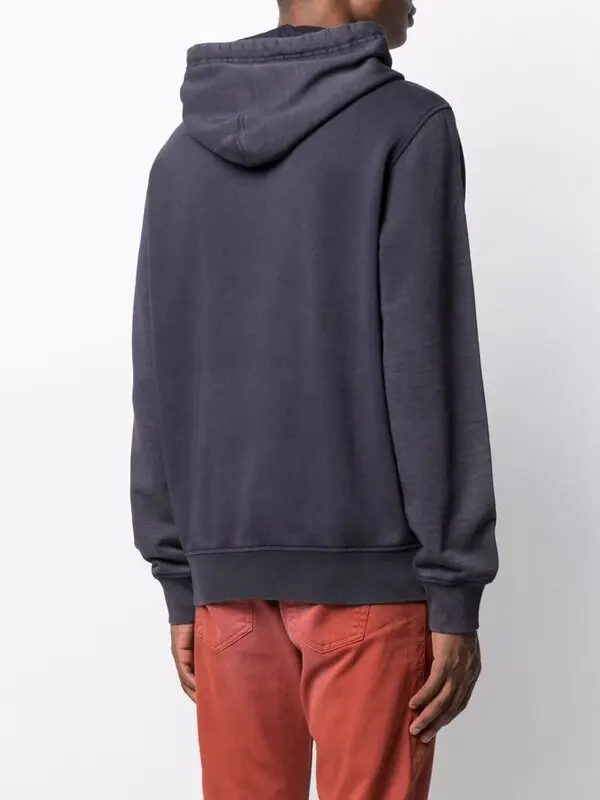 DIESEL® Logo-patch Garment-dyed Hoodie