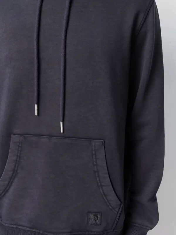 DIESEL® Logo-patch Garment-dyed Hoodie