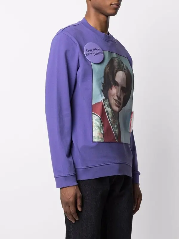 Raf Simons Graphic-print Round Neck Sweatshirt