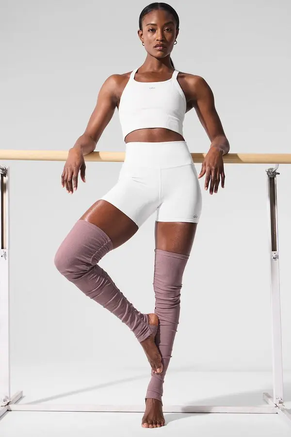 Alo Yoga Goddess Leg Warmers - Smoky Quartz Heather