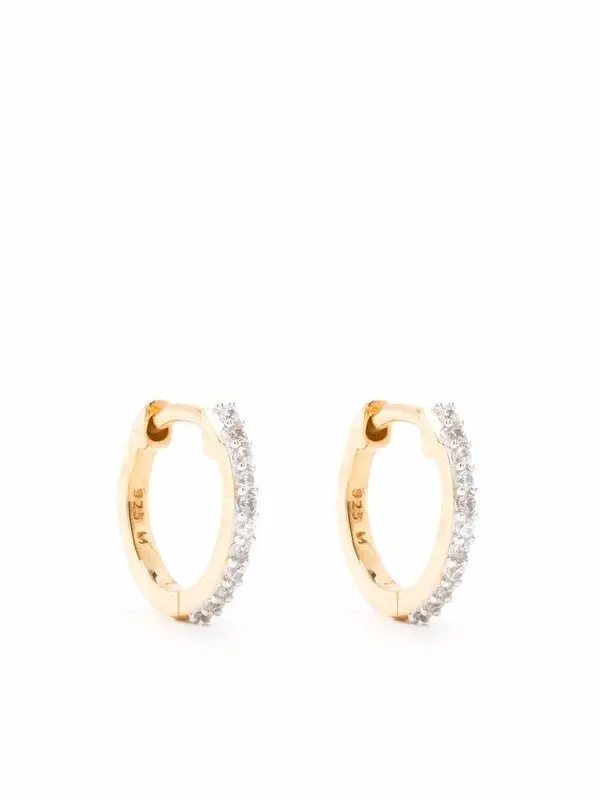MISSOMA Pavé Huggie Hoop Earrings - Gold