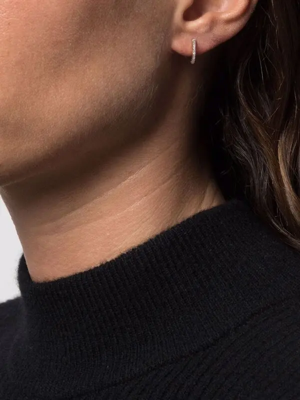MISSOMA Pavé Huggie Hoop Earrings