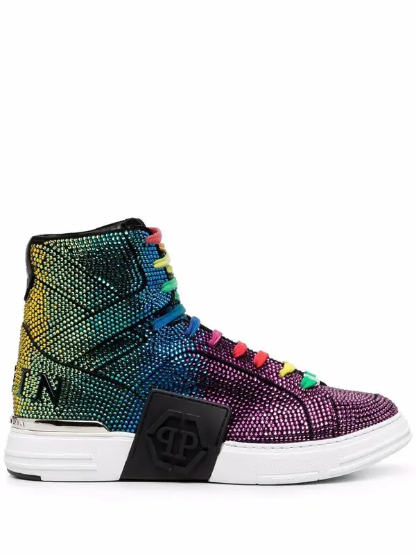 Philipp Plein Phantom Kick$ High-top Sneakers