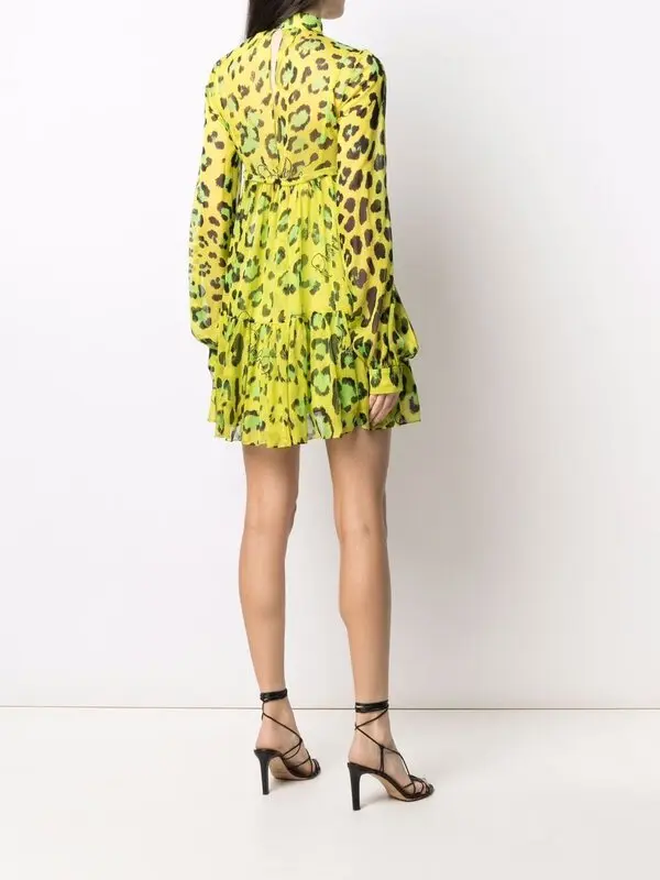 Philipp Plein Leopard-print Silk Mini Dress