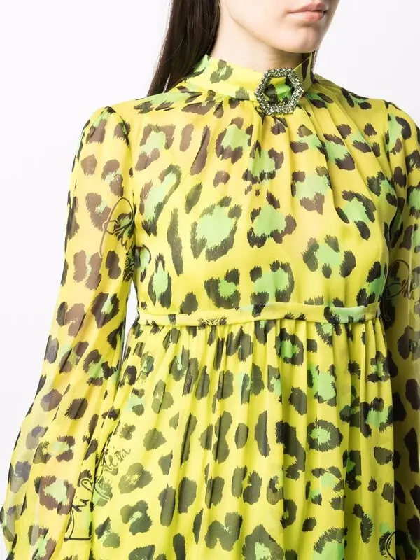 Philipp Plein Leopard-print Silk Mini Dress