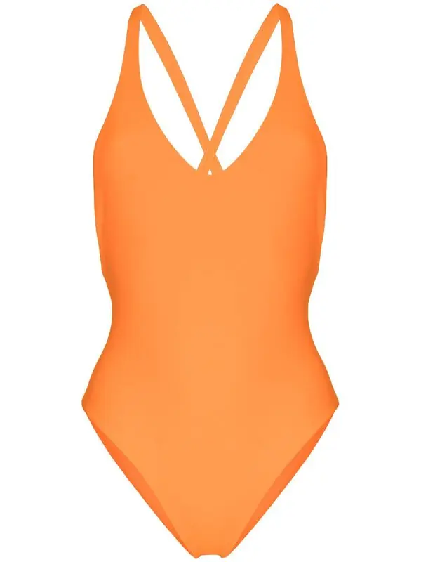 Jade Swim Mila Criss-cross Straps Swimsuit - Orange