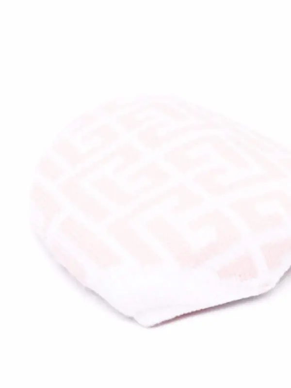 Balmain Logo Intarsia Knitted Cotton Face Mask