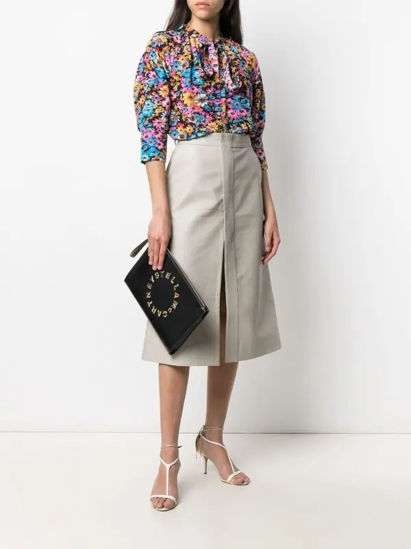 Stella McCartney Sophie Floral Print Pussy-bow Blouse