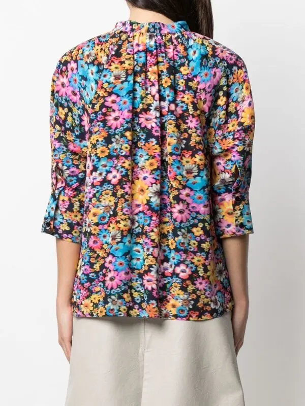 Stella McCartney Sophie Floral Print Pussy-bow Blouse