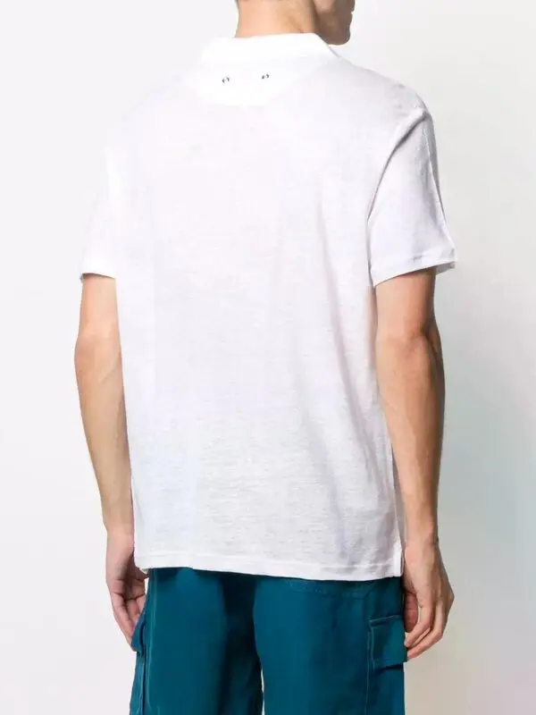 Vilebrequin Open-collar Linen Polo Shirt - White