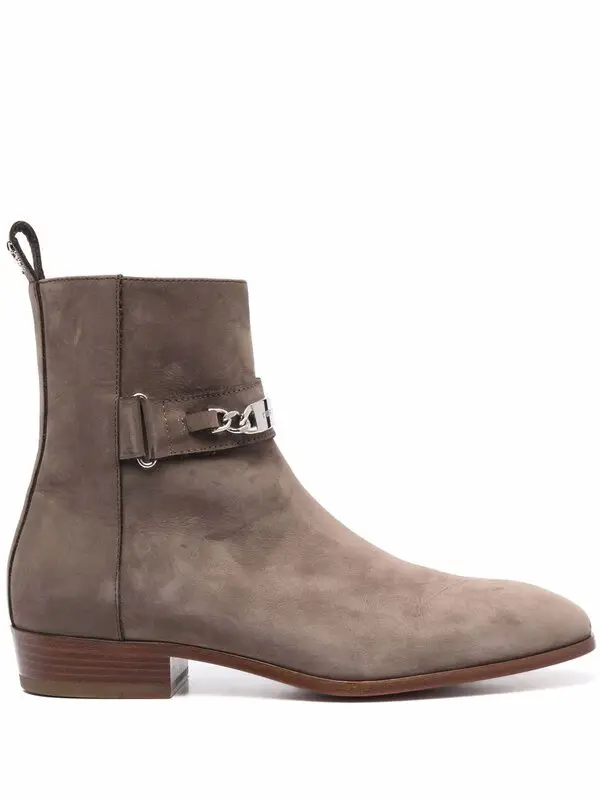 Philipp Plein Nabuk Leather Ankle Boots