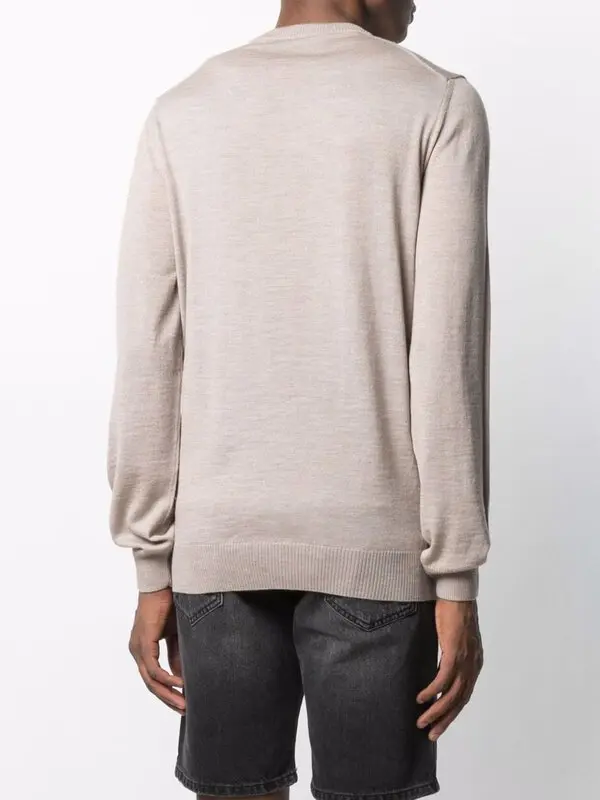 Philipp Plein Institutional Merino Knit Jumper - Neutrals