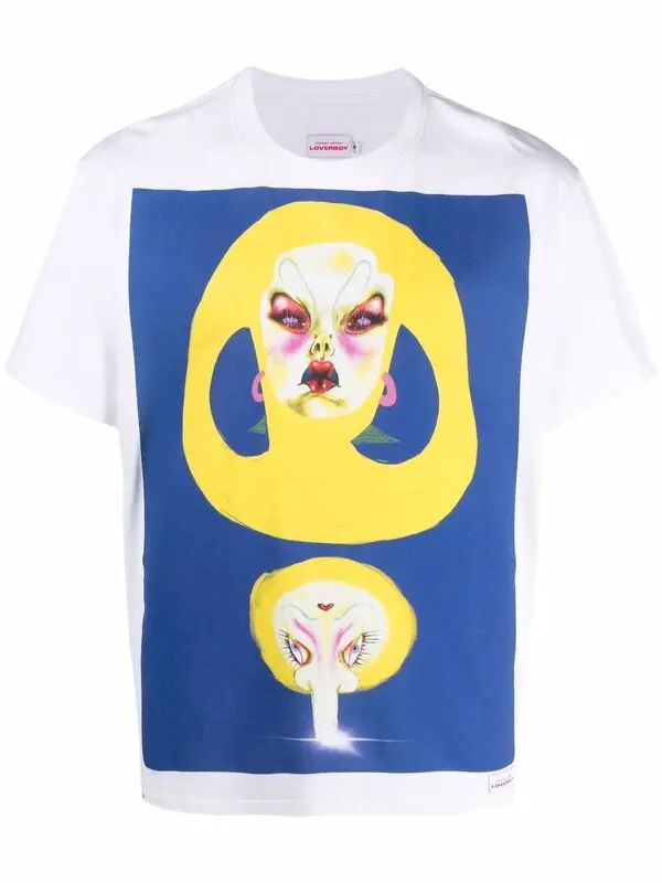 CHARLES JEFFREY Artwork Cotton T-shirt - White