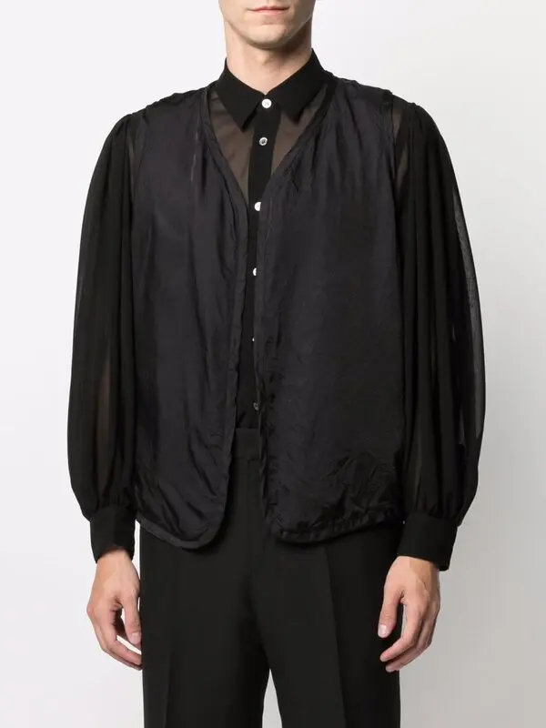 Comme Des Garçons Logo-embroidered Gilet