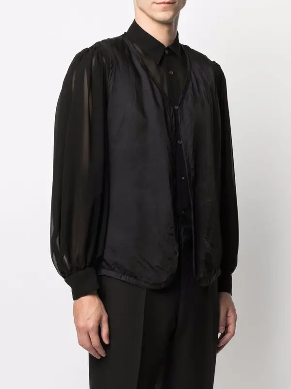 Comme Des Garçons Logo-embroidered Gilet