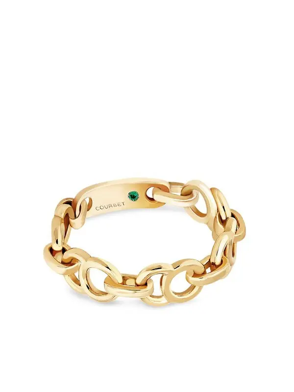 COURBET 18kt Recycled Yellow Celeste Chain Ring - Gold