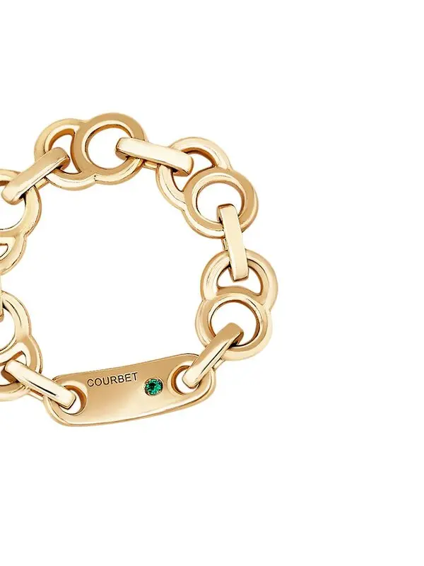 COURBET 18kt Recycled Yellow Celeste Chain Ring - Gold