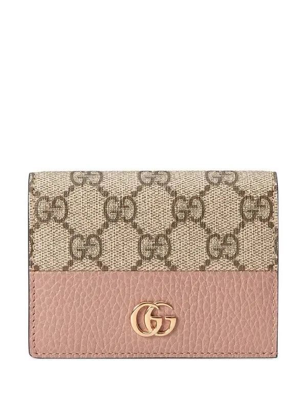 Gucci Gg Marmont Card Case Wallet - Pink