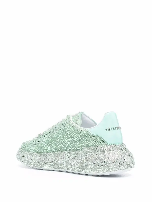 Philipp Plein Runner Crystal Low-top Sneakers - Green
